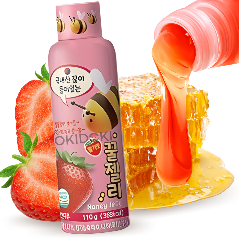 Honey Jelly Strawberry Gelatin 110g | OKIDOKI Asian Market