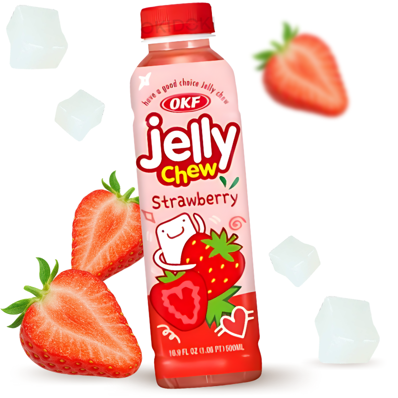 OKF Jelly Chew Sabor Fresa (Halal) 500ml | OKIDOKI Asian Market