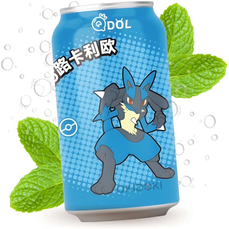 QDol Pokémon Soda Sabor Menta 330ml | OKIDOKI Asian Market