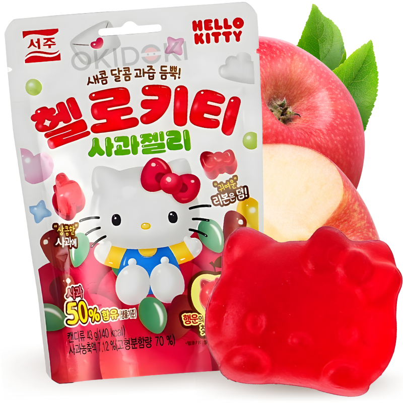 Seoju Hello Kitty Gelatina Sabor Manzana 43g | OKIDOKI Asian Market