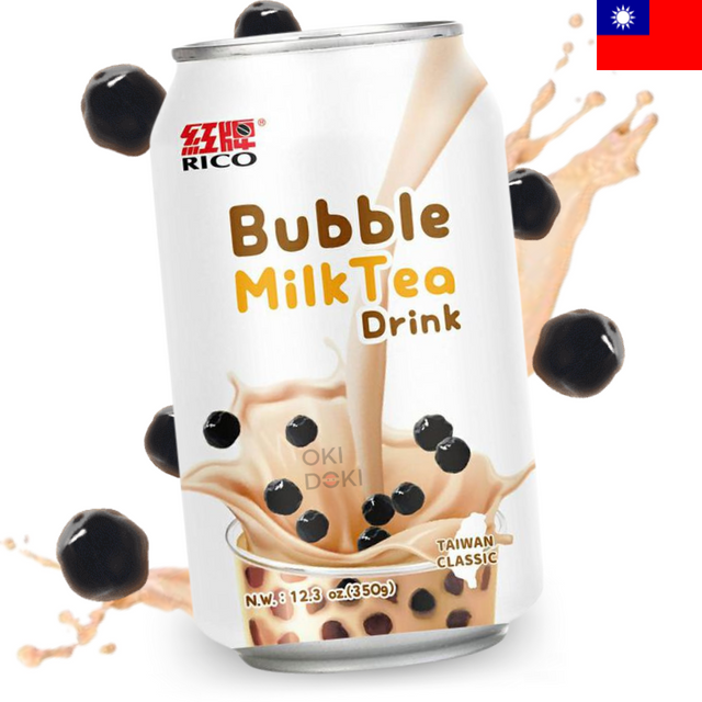 Rico Bubble Tea Classic Milk Tea with Boba Tapioca Balls 350ml ...